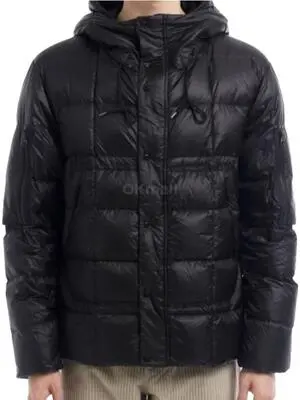 TEN C Hooded Down Jacket - Black