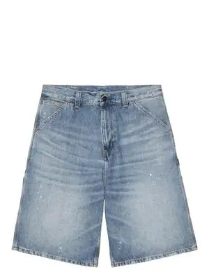 Carhartt Work In Progress Single Knee Utility Denim Shorts - Blue