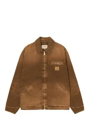 Carhartt Work In Progress Long-sleeved Collared Zip-up Jacket - Brown