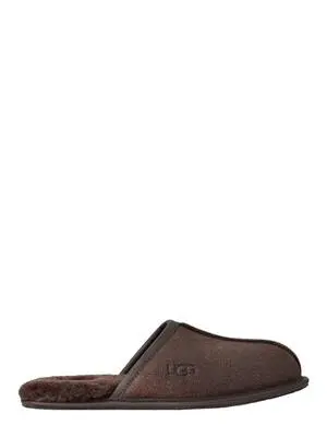 UGG Round Toe Logo Embossed Slippers - Dusted Cocoa