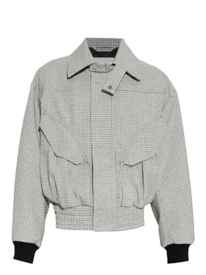 Dries Van Noten Checked Long Sleeve Jacket - Grey