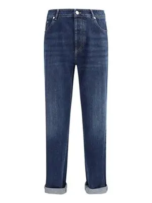 Brunello Cucinelli Brunello Cucinelli Straight Fit Five-Pocket Jeans Blue