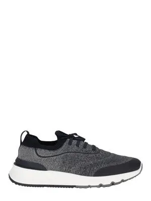 Brunello Cucinelli Techno Cotton Knit Lace-up Sneakers - Grey
