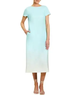 Mestiza New York Adria Reversible Crepe Column Midi Dress - Blue