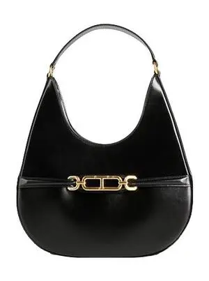 TOM FORD TOM FORD Black Leather Hobo Bag With Gold Tone Embellishment