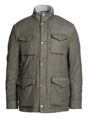 Eleventy Platinum Wool Silk Safari Jacket - Grey