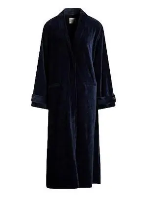 FORTE_FORTE Forte_forte Single-Breasted Corduroy Coat Blue