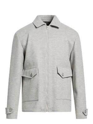 EXTE EXTE Camel Herringbone Overshirt Jacket Light Grey