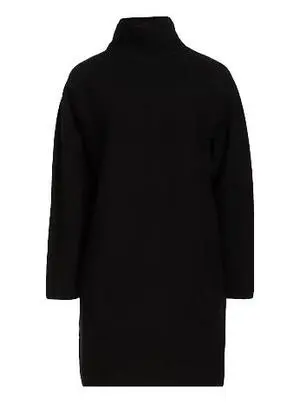 Alpha Studio Wool Blend Turtleneck Mini Dress - Black