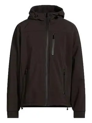 Paul & Shark Charcoal Polyester & Elastane Hooded Jacket - Grey