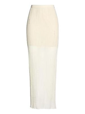 ALYSI Virgin Wool And Silk Maxi Skirt - Ivory