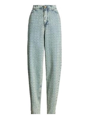 ALYSI Embellished Mom Jeans - Blue