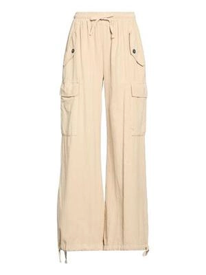 LE STREGHE Cotton Cargo Pants - Beige
