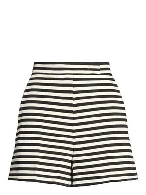 Max Mara Striped High-waisted Jersey Shorts - Black