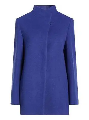 Cinzia Rocca Bright Virgin Wool, Alpaca Wool, And Polyamide Coat - Blue