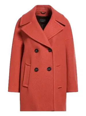 Cinzia Rocca Virgin Wool And Polyamide Pea Coat - Red