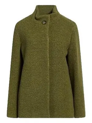 Cinzia Rocca Single-breasted Bouclé Coat - Green
