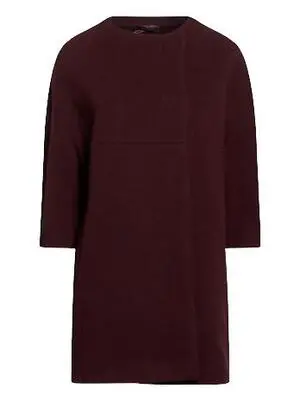 Cinzia Rocca Single-breasted Coat In Wool, Polyamide, And Cashmere - Red