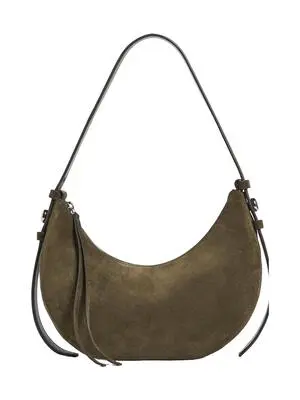 Tory Burch Romy Suede Half Moon Bag - Leccio