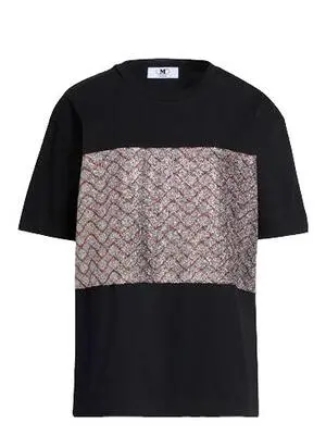 Missoni Cotton Jersey T-shirt With Metallic Fiber Detail - Black