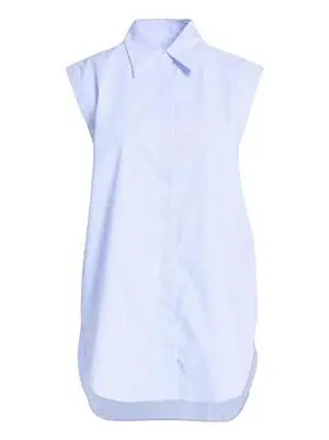 MOORER Cotton Elastane Poplin Shirt - Azure