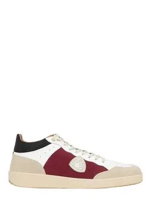 BLAUER. Leather And Textile High-top Sneakers - Red