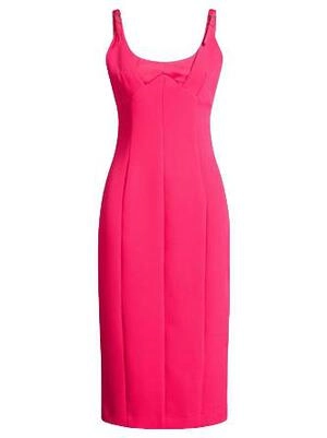 Versace VERSACE JEANS COUTURE Bodycon Midi Dress With Strap Detailing Fuchsia
