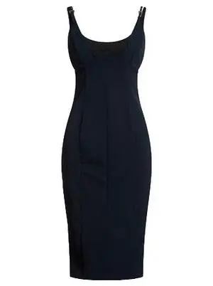 Versace Bodycon Midi Dress In Polyamide And Elastane - Blue