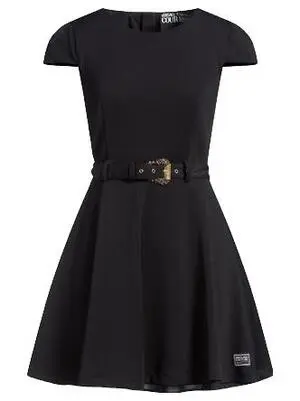 Versace VERSACE JEANS COUTURE White Polyamide And Elastane Mini Dress Black