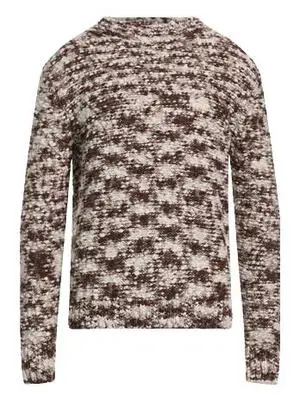 DANIELE FIESOLI DANIELLE FIESOLI Chocolate Wool And Polyamide Mélange Crewneck Sweater