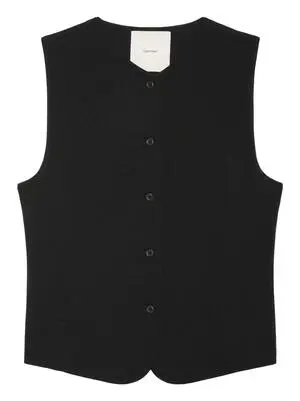 Calvin Klein Sleeveless Buttoned Vest - Black