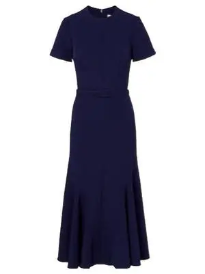 SAFIYAA LONDON Luisa Belted Midi Dress - Black