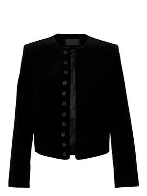 NILI LOTAN Nili Lotan Patti Cotton Velvet Jacket Black