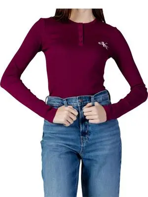 CALVIN KLEIN Calvin Klein Jeans Long Sleeve Button-Up T-Shirt