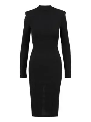 ANIYE BY Long Sleeve Sheath Dress With Slit - Black