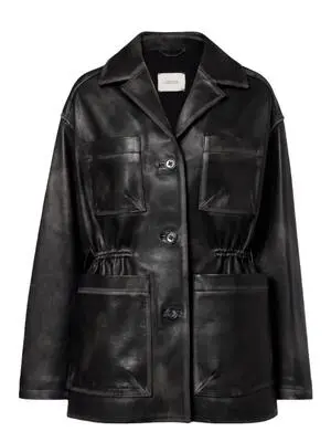 Dorothee Schumacher Oversized Lambskin Leather Jacket - Black