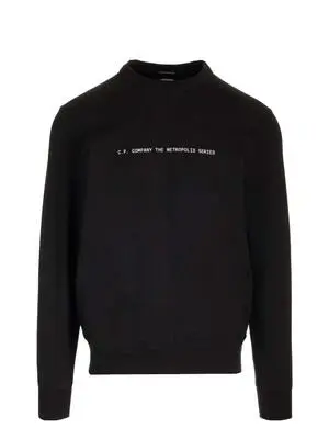 C.P. COMPANY Graphic Printed Crewneck Sweatshirt - Black