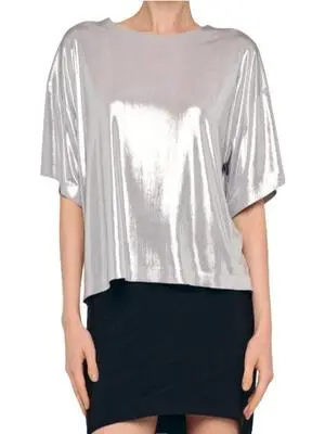 Norma Kamali Boxy Short-sleeve T-shirt - Silver