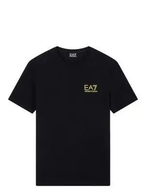 EA7 Logo Printed Crewneck T-shirt - Black