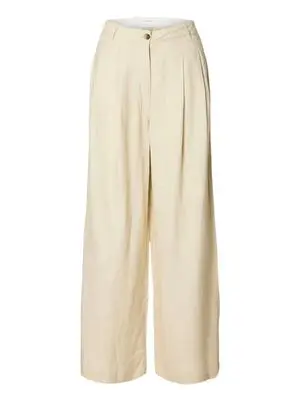 SELECTED Elegant Wide Leg Trousers With Belt Loops - No