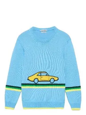 J.W.ANDERSON Car Motif Sweater - Sky-blue