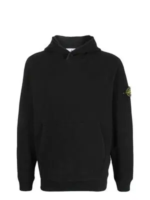 Stone Island Compass Badge Hoodie - Black