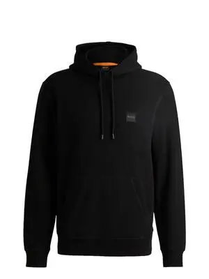 Hugo Boss Boss Logo Patch Drawstring Hoodie - Black