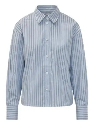 Victoria Beckham Ellys Striped Shirt - Gray