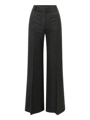 Victoria Beckham Alina Wide-leg Trousers - Black