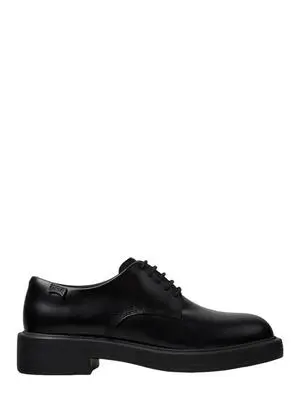 Camper Round Toe Lace Up Derby Shoes - Black