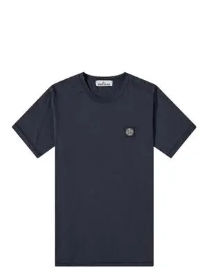 Stone Island Logo Patch Crewneck T-shirt - Blue