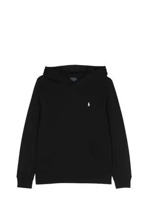 Ralph Lauren Fleece-texture Hoodie - Black