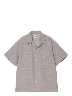 Carhartt Work In Progress Short Sleeve Gellar Stripe Shirt - Gray
