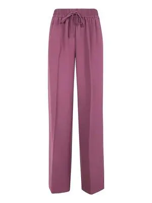 TWINSET Straight-leg Trousers With Drawstring Waist - Pink